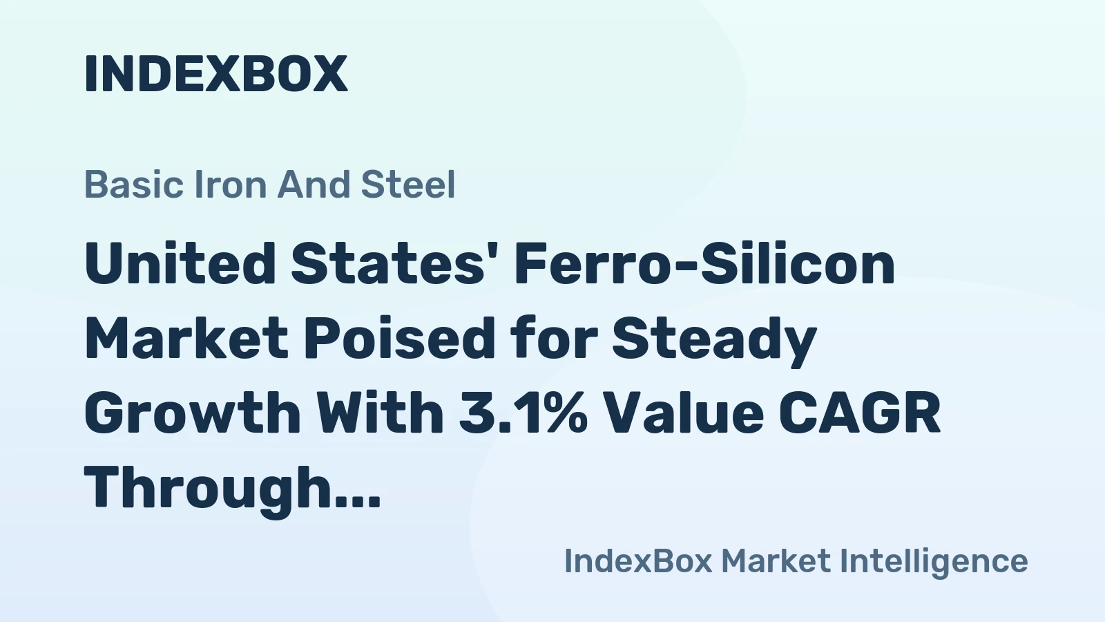 United States' Ferro-Silicon Market Poised for Steady Growth With 3.1% Value CAGR Through 2035