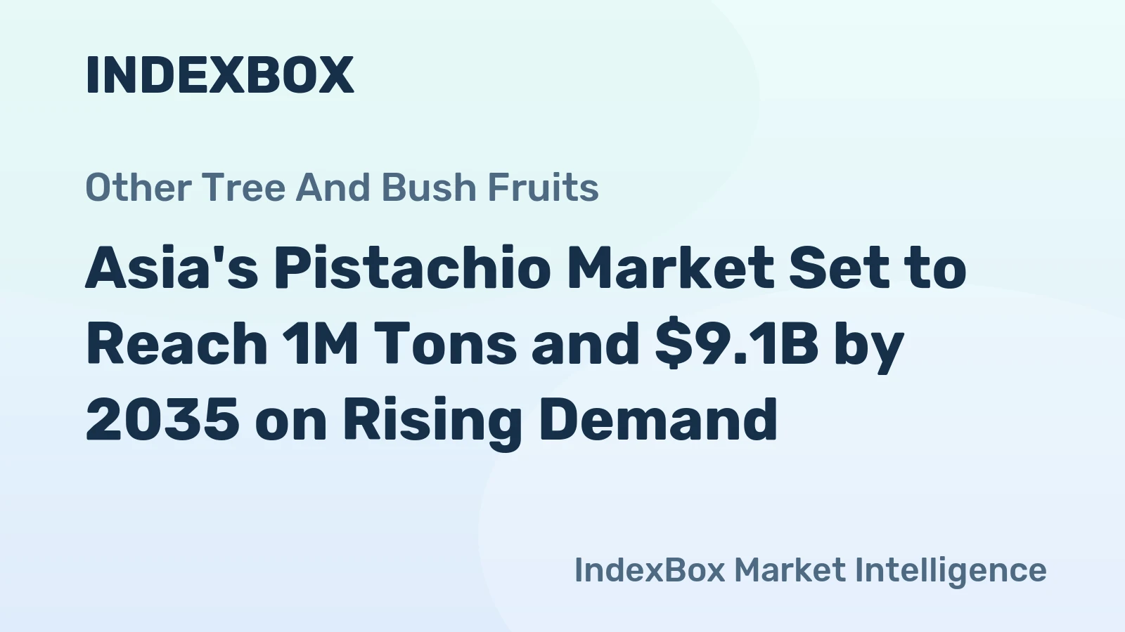 Asia's Pistachio Market Set to Reach 1M Tons and $9.1B by 2035 on Rising Demand