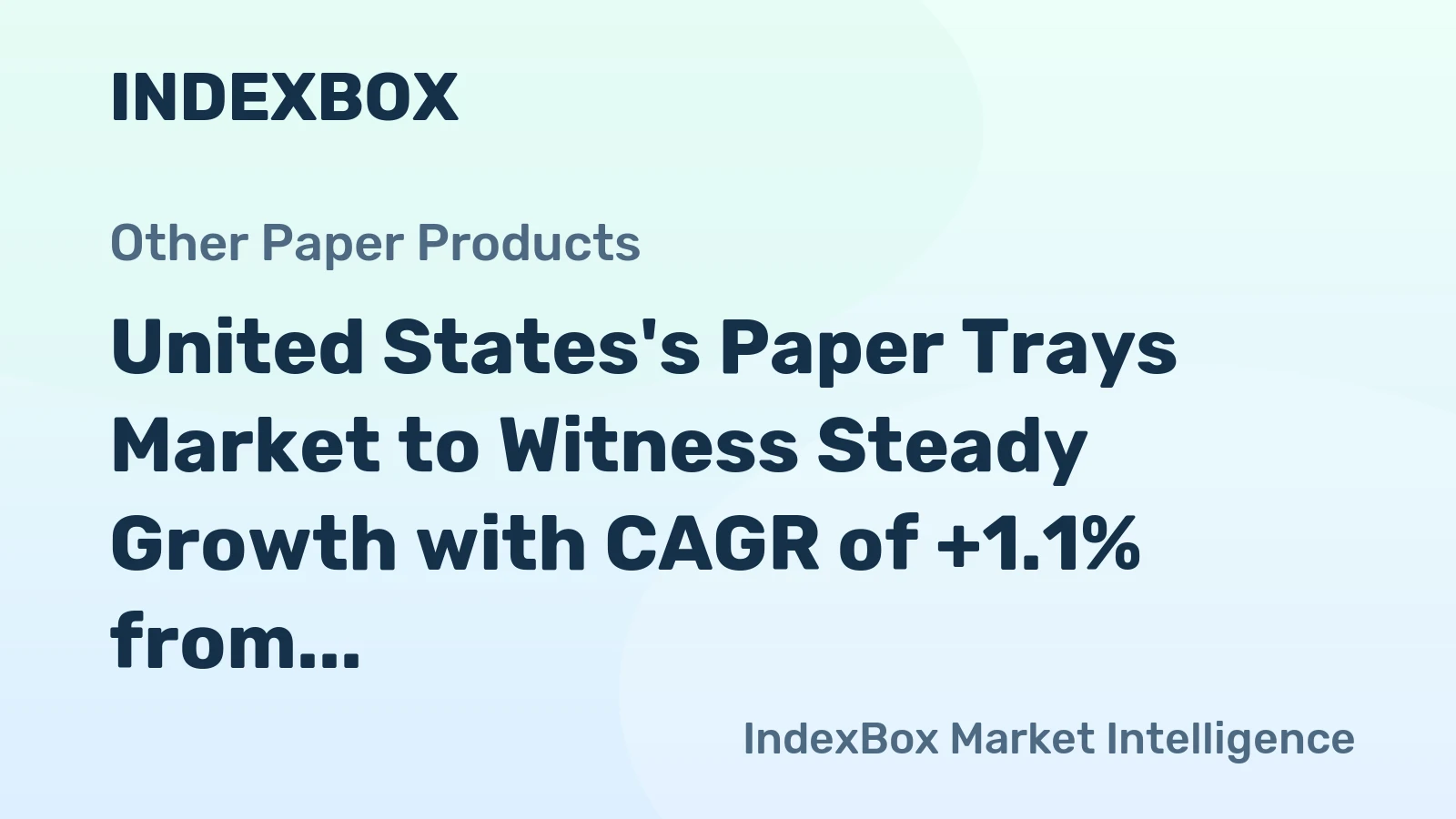 United States's Paper Trays Market to Witness Steady Growth with CAGR of +1.1% from 2024 to 2035