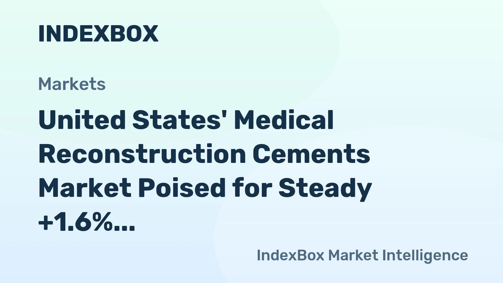 United States' Medical Reconstruction Cements Market Poised for Steady +1.6% CAGR Growth Through 2035