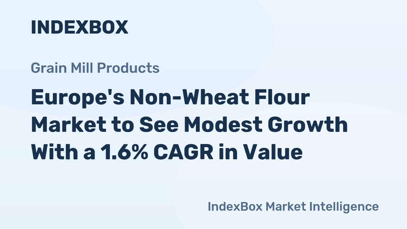 Europe's Non-Wheat Flour Market to See Modest Growth With a 1.6% CAGR in Value