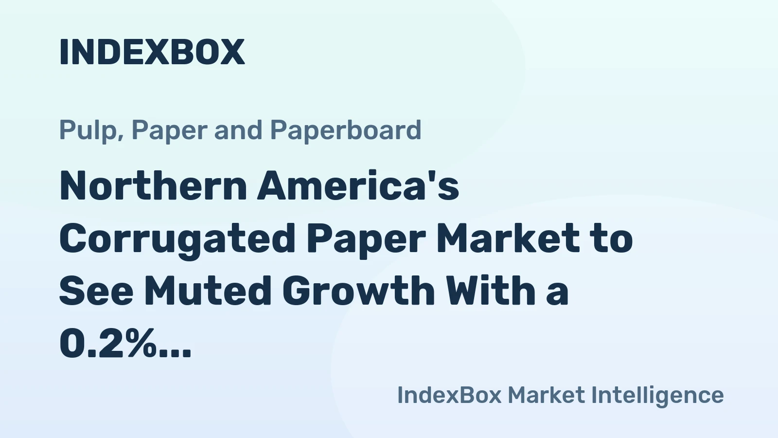 Northern America's Corrugated Paper Market to See Muted Growth With a 0.2% CAGR Through 2035