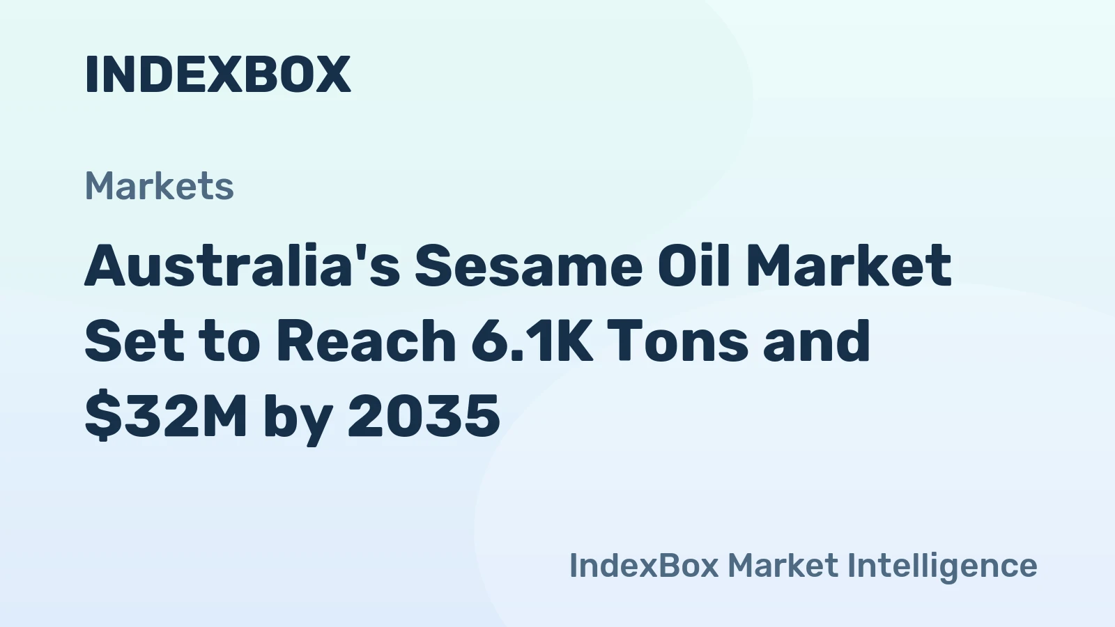 Australia's Sesame Oil Market Set to Reach 6.1K Tons and $32M by 2035