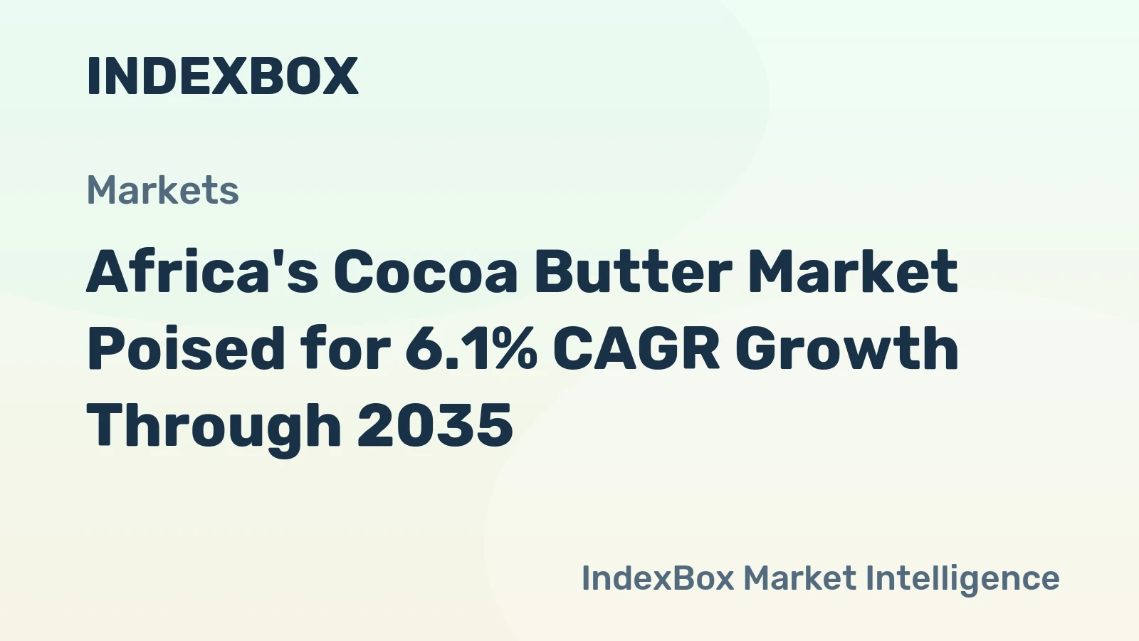 Africa's Cocoa Butter Market Poised for 6.1% CAGR Growth Through 2035