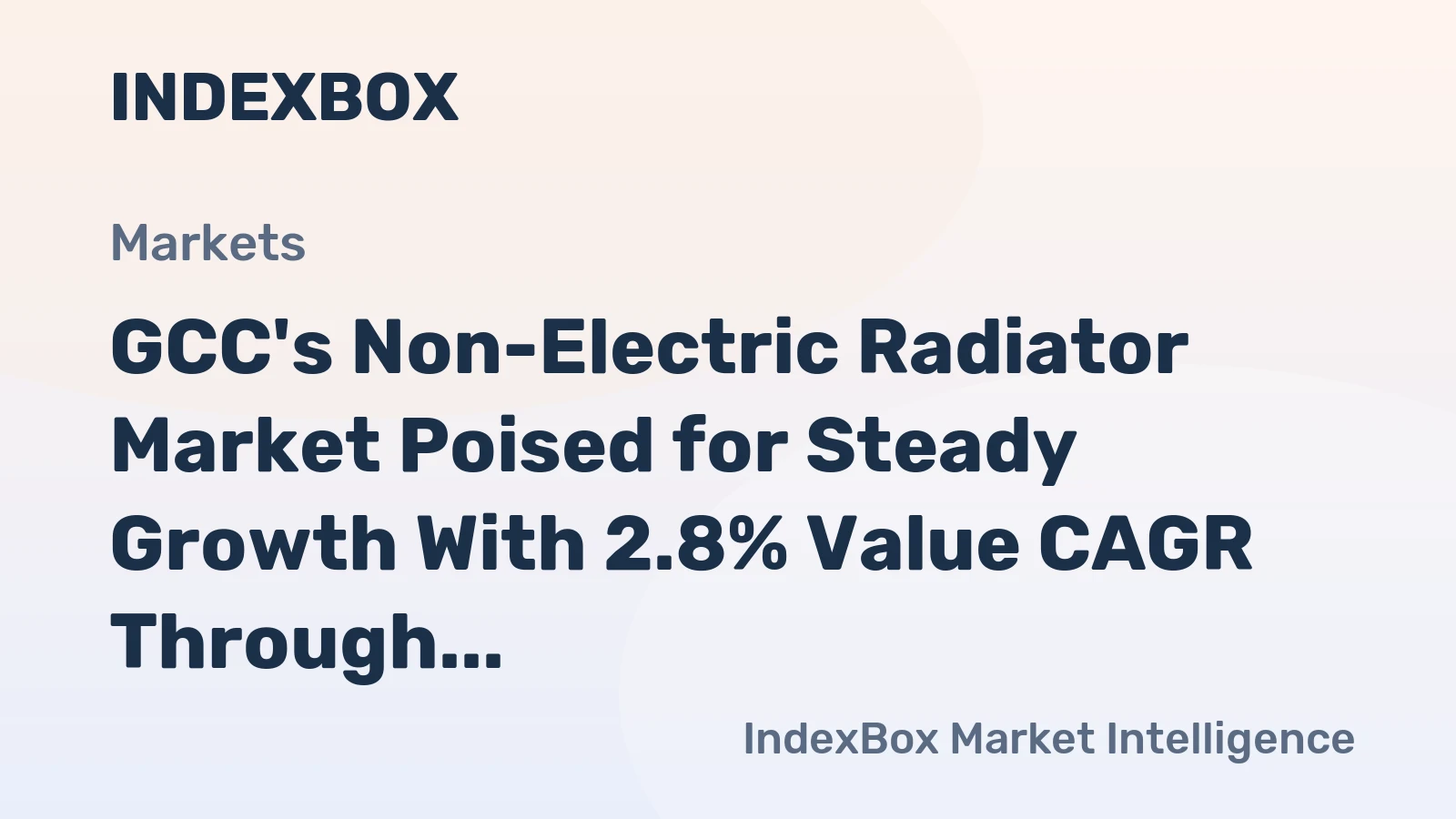 GCC's Non-Electric Radiator Market Poised for Steady Growth With 2.8% Value CAGR Through 2035