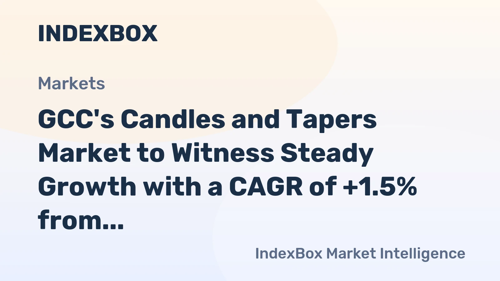 GCC's Candles and Tapers Market to Witness Steady Growth with a CAGR of +1.5% from 2024 to 2035