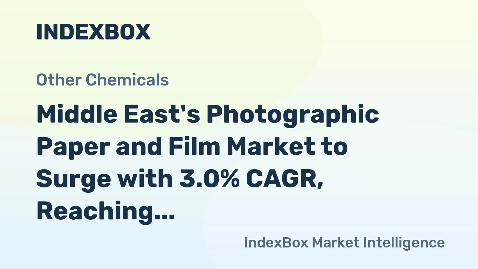 Middle East's Photographic Paper and Film Market to Surge with 3.0% CAGR, Reaching $372M by 2035