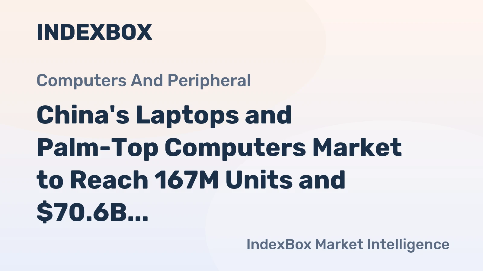 China's Laptops and Palm-Top Computers Market to Reach 167M Units and $70.6B by 2035