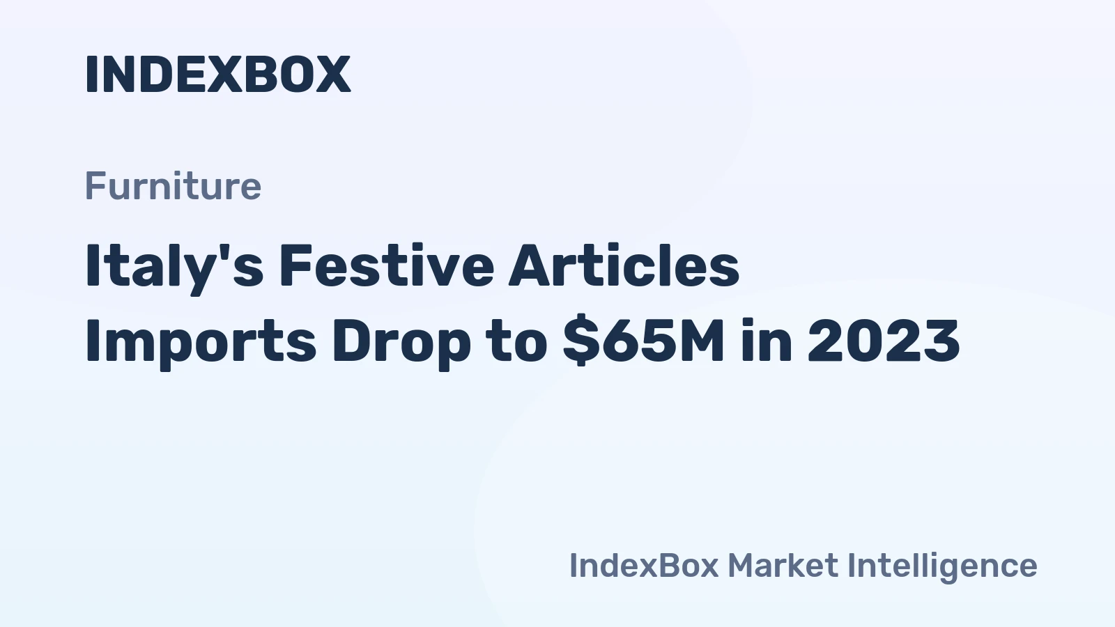 Italy's Festive Articles Imports Drop to $65M in 2023
