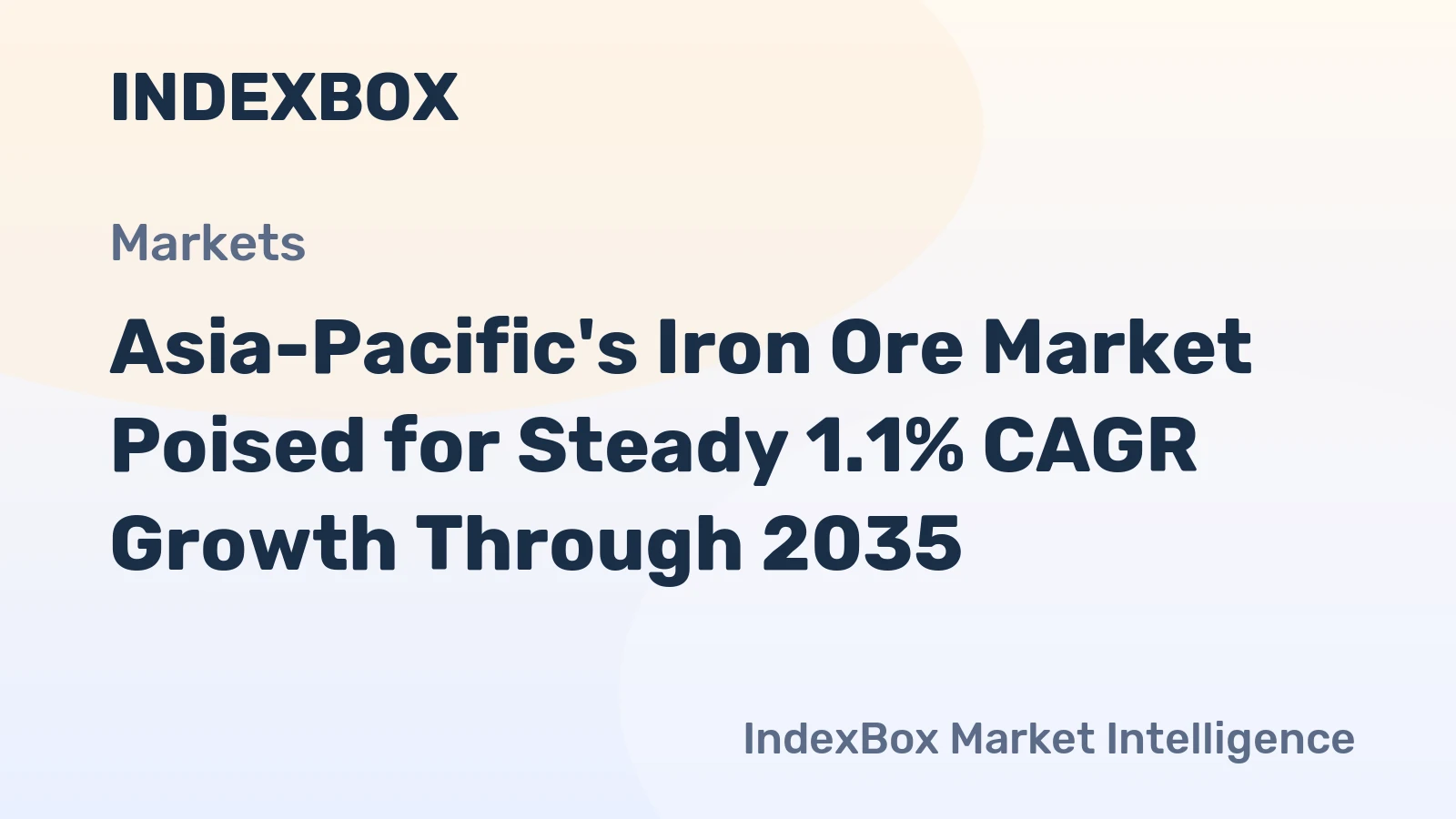 Asia-Pacific's Iron Ore Market Poised for Steady 1.1% CAGR Growth Through 2035