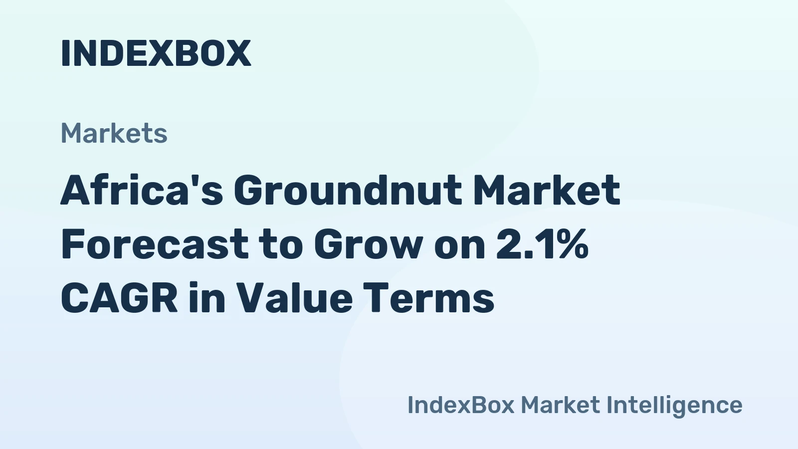 Africa's Groundnut Market Forecast to Grow on 2.1% CAGR in Value Terms