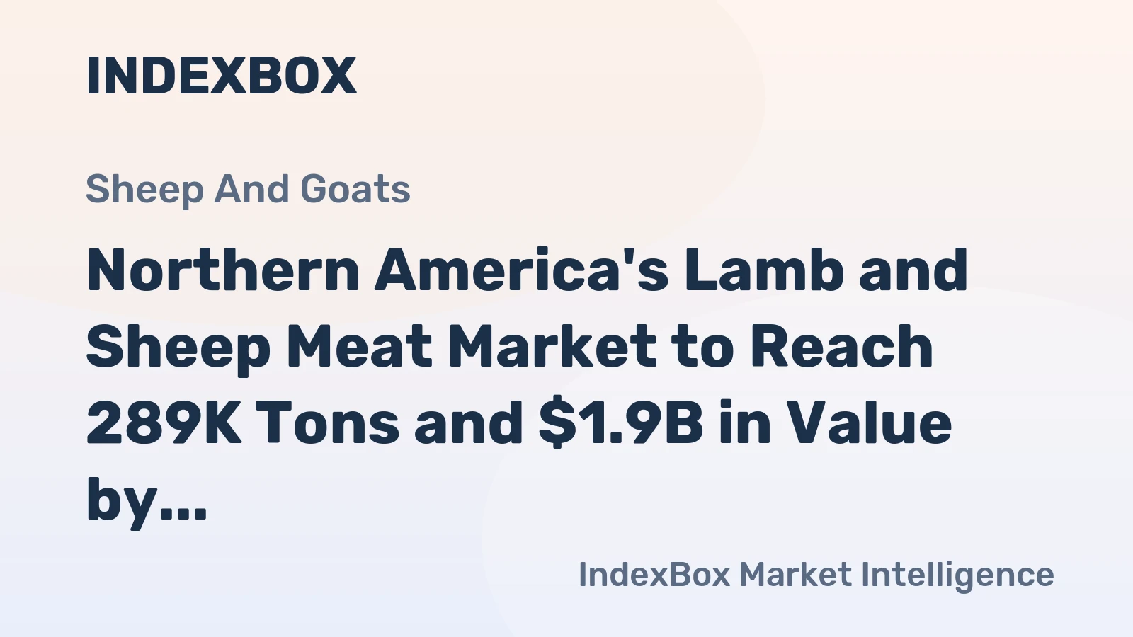 Northern America's Lamb and Sheep Meat Market to Reach 289K Tons and $1.9B in Value by 2035