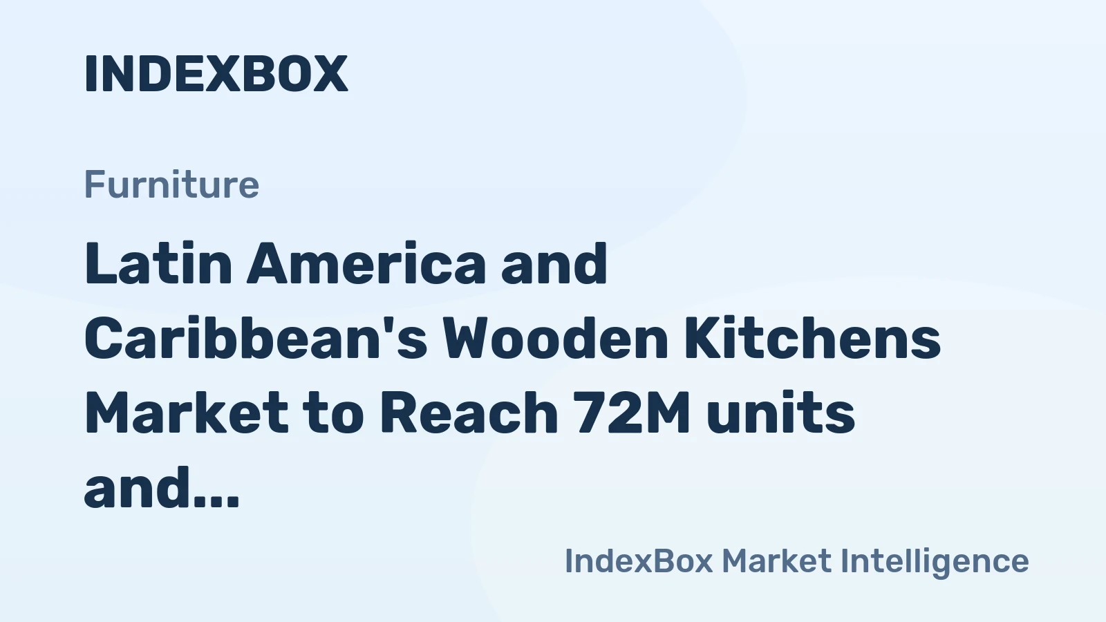 Latin America and Caribbean's Wooden Kitchens Market to Reach 72M units and $5.1B by 2035