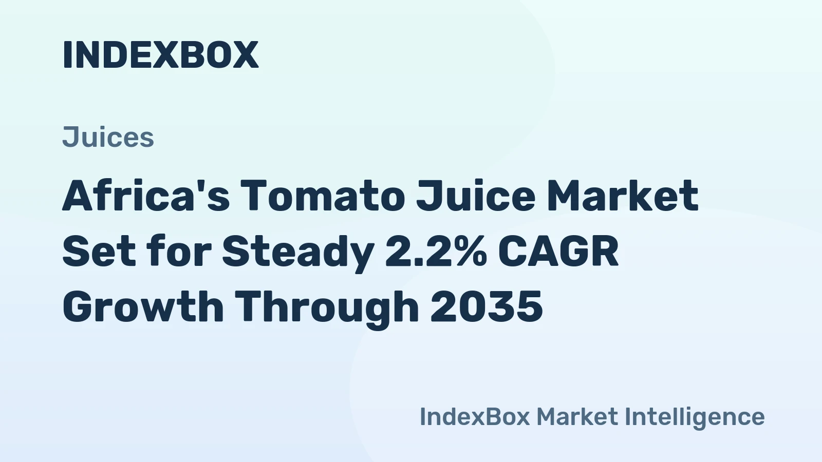 Africa's Tomato Juice Market Set for Steady 2.2% CAGR Growth Through 2035