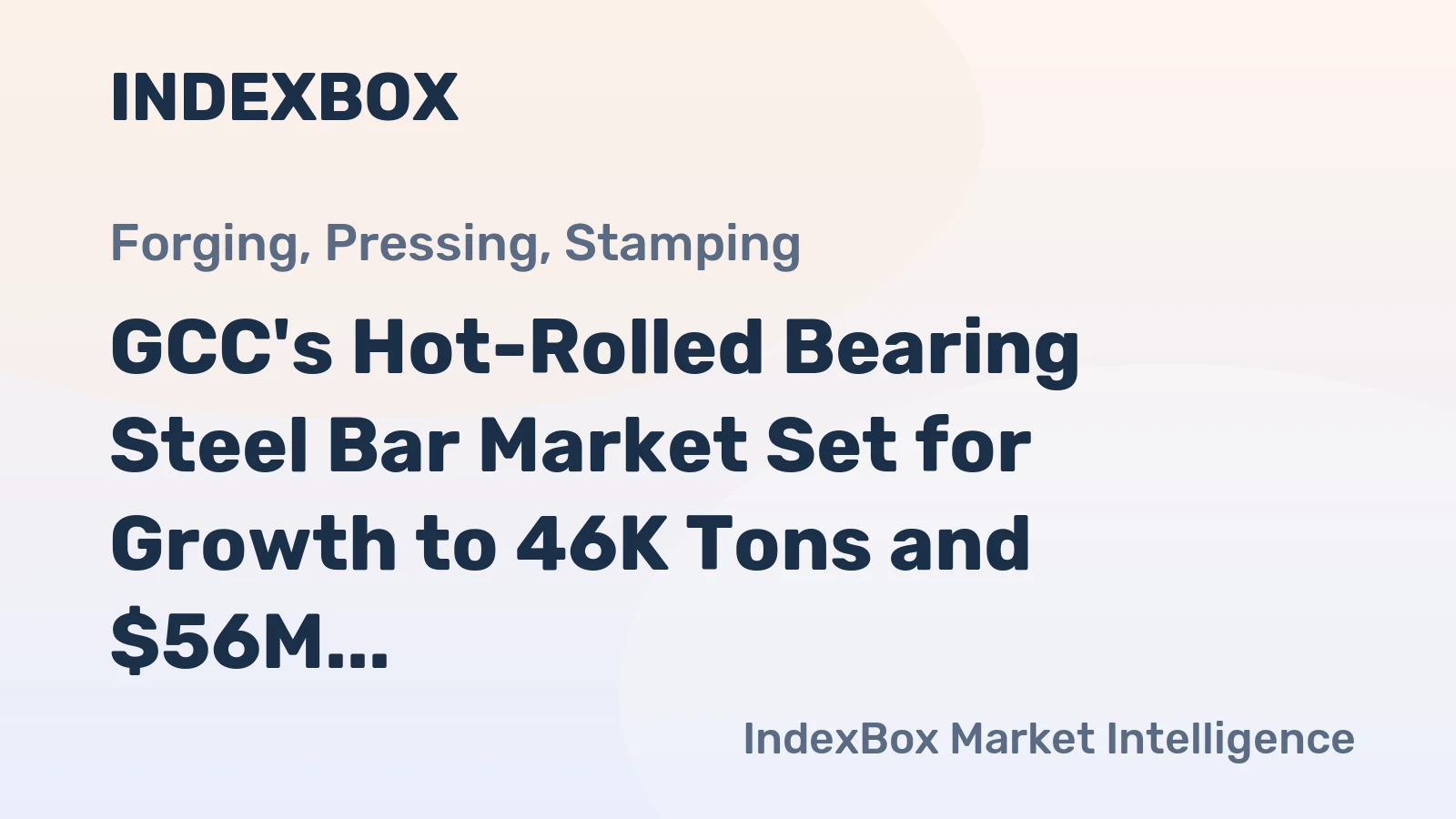 GCC's Hot-Rolled Bearing Steel Bar Market Set for Growth to 46K Tons and $56M by 2035
