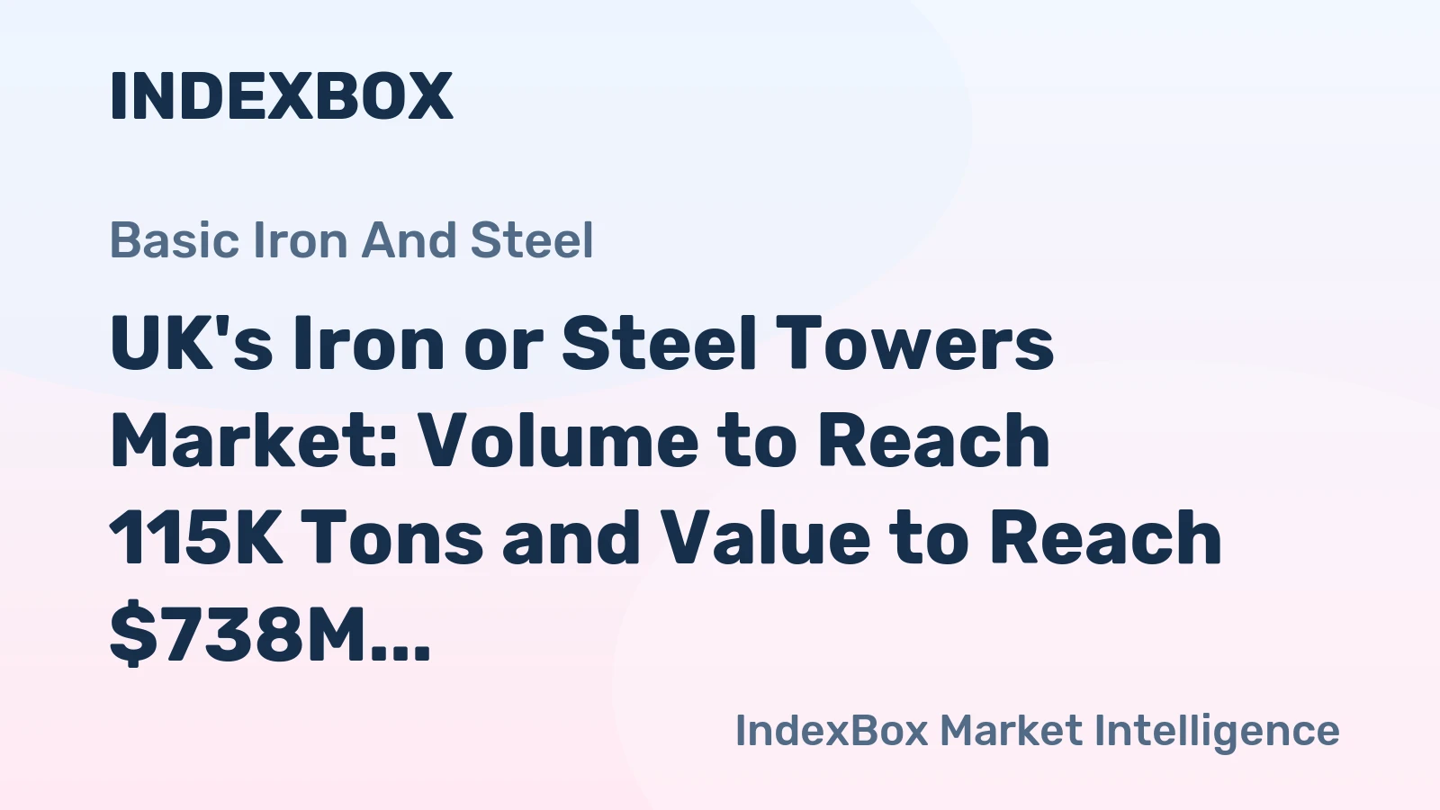 UK's Iron or Steel Towers Market: Volume to Reach 115K Tons and Value to Reach $738M by 2035