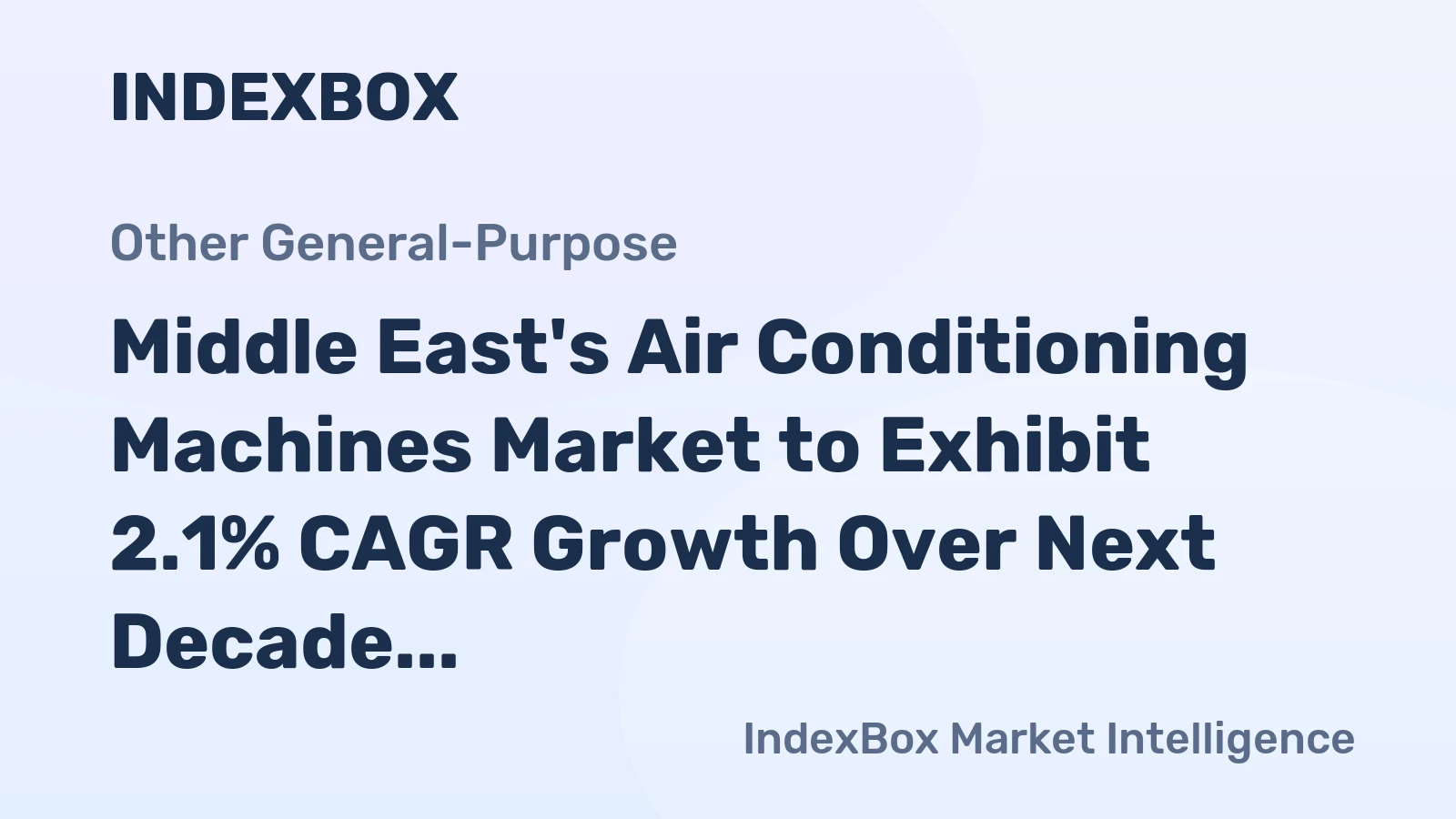 Middle East's Air Conditioning Machines Market to Exhibit 2.1% CAGR Growth Over Next Decade