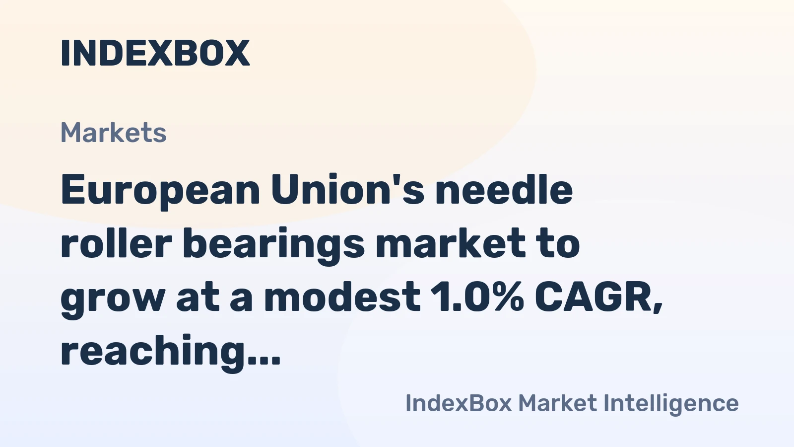 European Union's needle roller bearings market to grow at a modest 1.0% CAGR, reaching $776M by 2035.