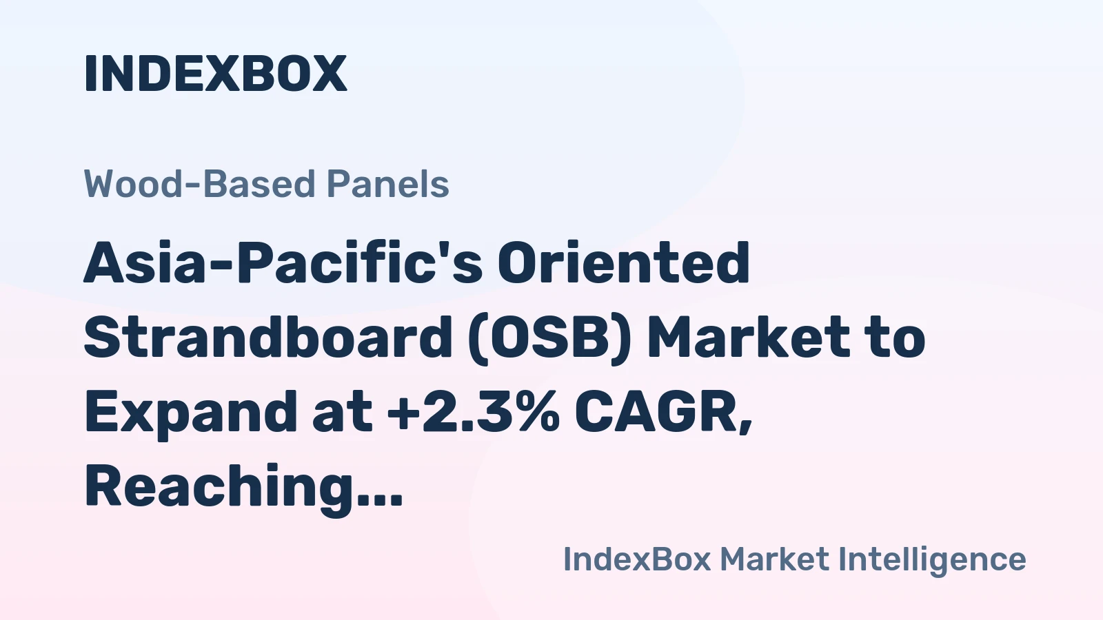 Asia-Pacific's Oriented Strandboard (OSB) Market to Expand at +2.3% CAGR, Reaching 14M Cubic Meters by 2035