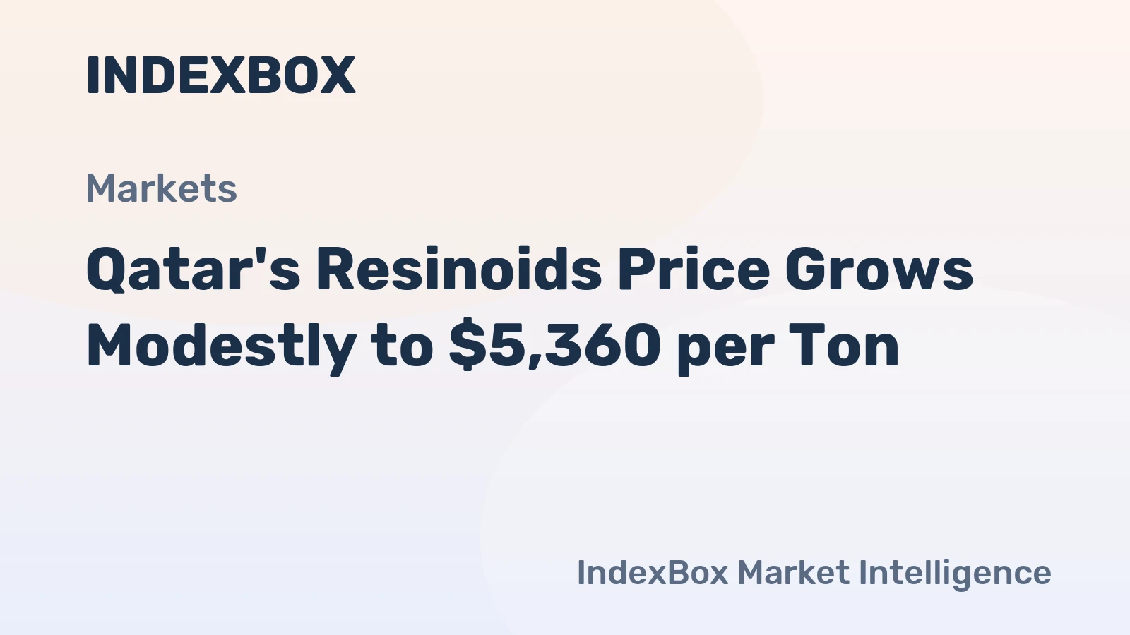 Qatar's Resinoids Price Grows Modestly to $5,360 per Ton