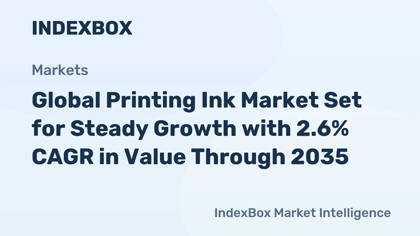 Global Printing Ink Market Set for Steady Growth with 2.6% CAGR in Value Through 2035