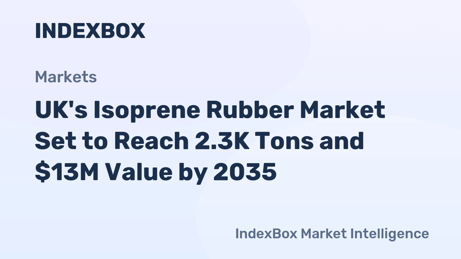 UK's Isoprene Rubber Market Set to Reach 2.3K Tons and $13M Value by 2035