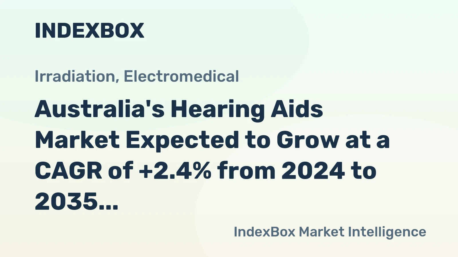 Australia's Hearing Aids Market Expected to Grow at a CAGR of +2.4% from 2024 to 2035, Reaching 1.8M Units