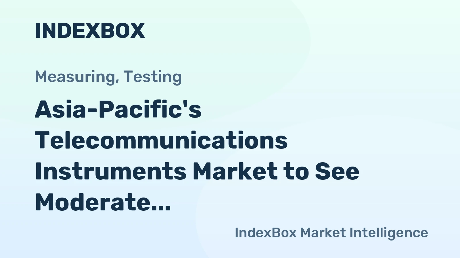 Asia-Pacific's Telecommunications Instruments Market to See Moderate Growth with +2.0% CAGR from 2024 to 2035, Reaching $12.3B