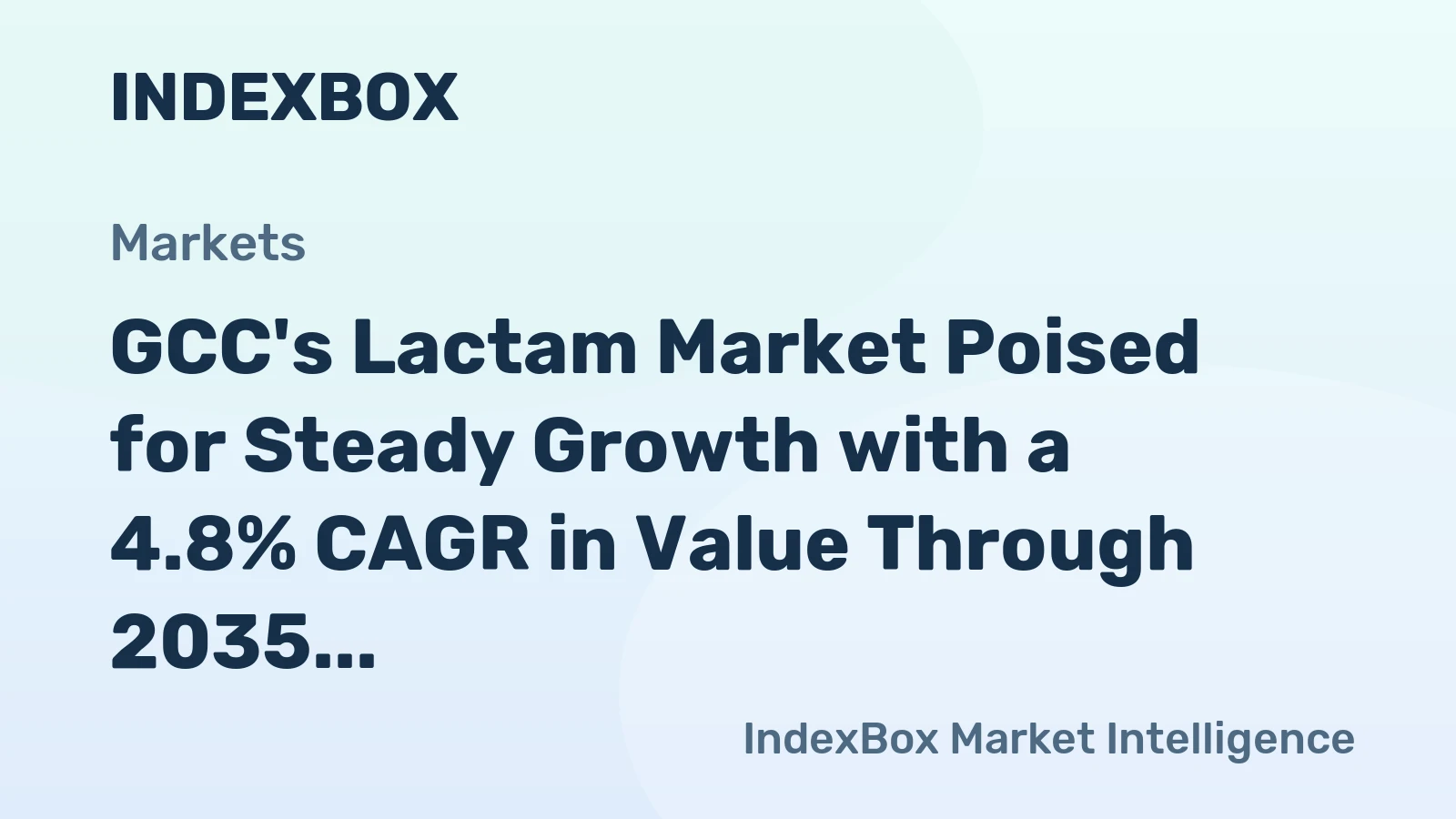 GCC's Lactam Market Poised for Steady Growth with a 4.8% CAGR in Value Through 2035