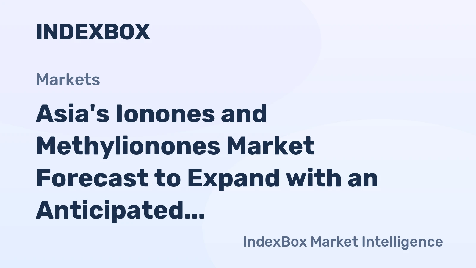 Asia's Ionones and Methylionones Market Forecast to Expand with an Anticipated 1.8% CAGR