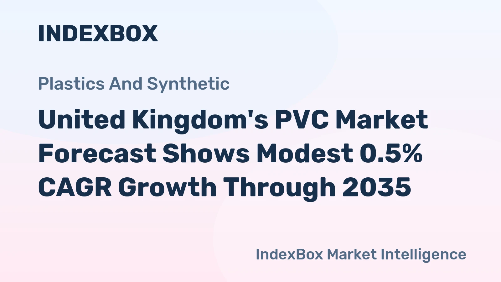 United Kingdom's PVC Market Forecast Shows Modest 0.5% CAGR Growth Through 2035