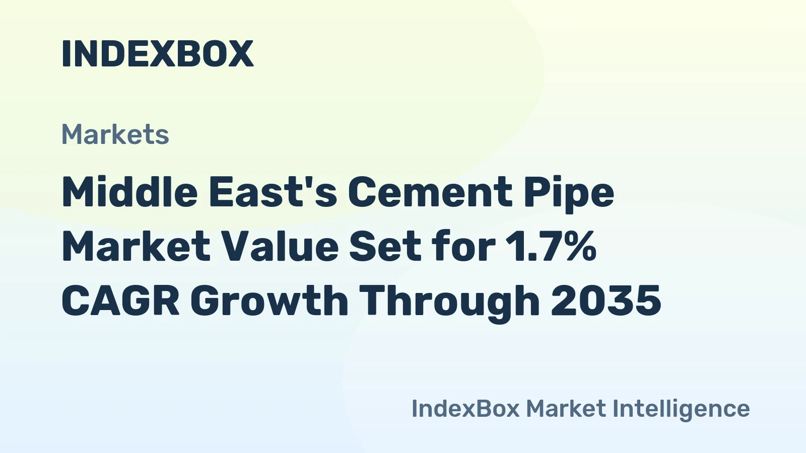 Middle East's Cement Pipe Market Value Set for 1.7% CAGR Growth Through 2035