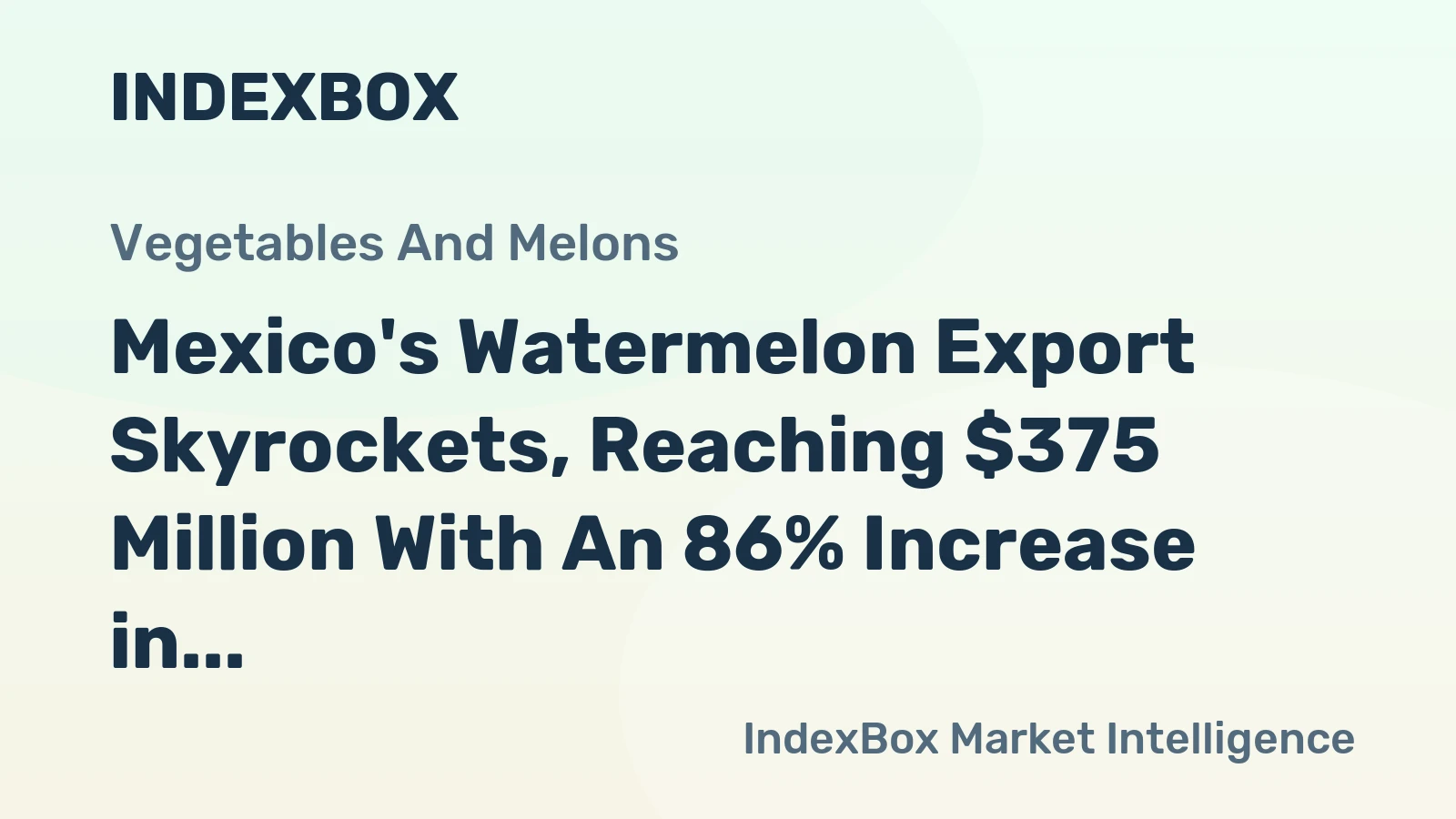 Mexico's Watermelon Export Skyrockets, Reaching $375 Million With An 86% Increase in 2023