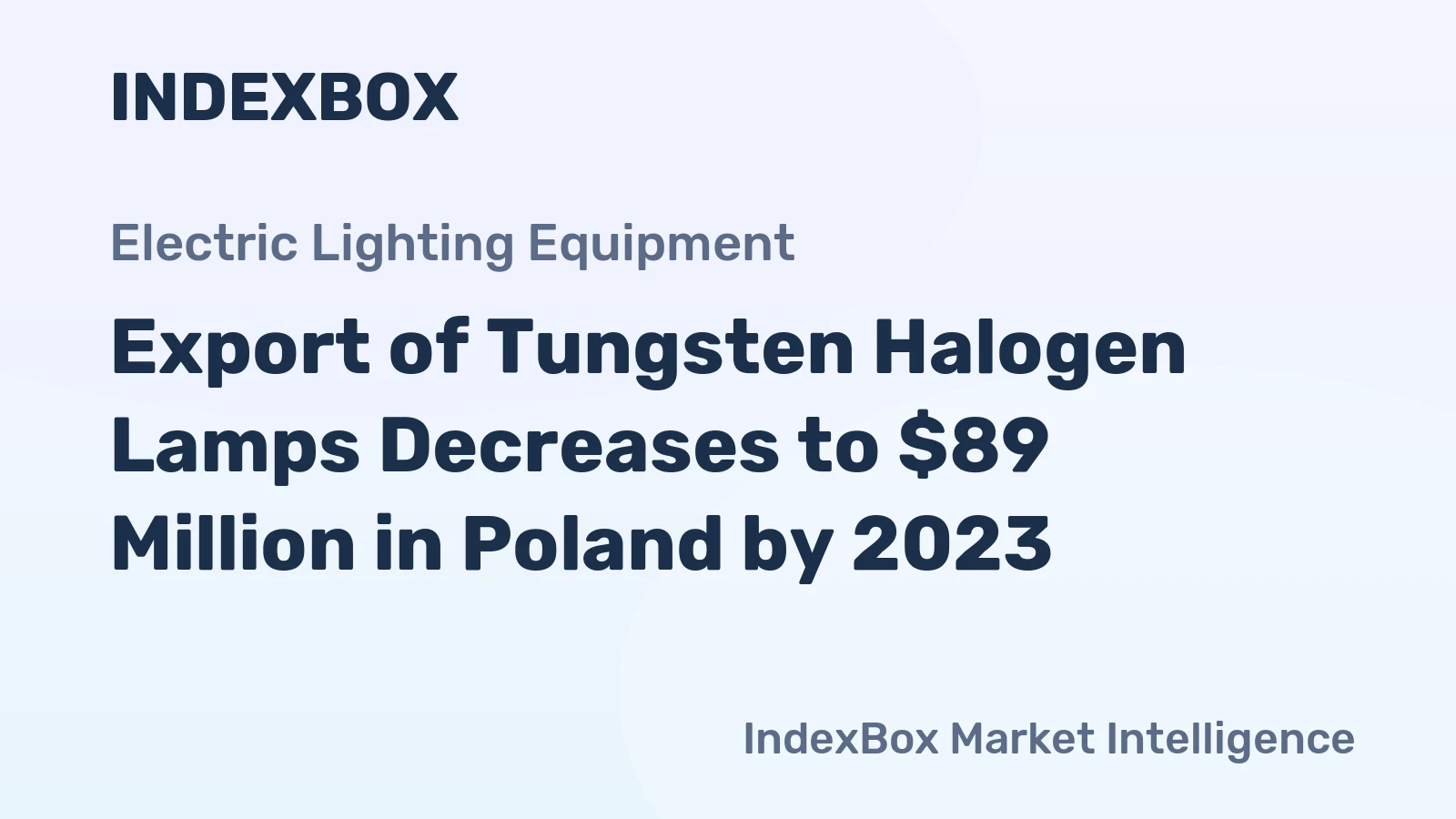 Export of Tungsten Halogen Lamps Decreases to $89 Million in Poland by 2023