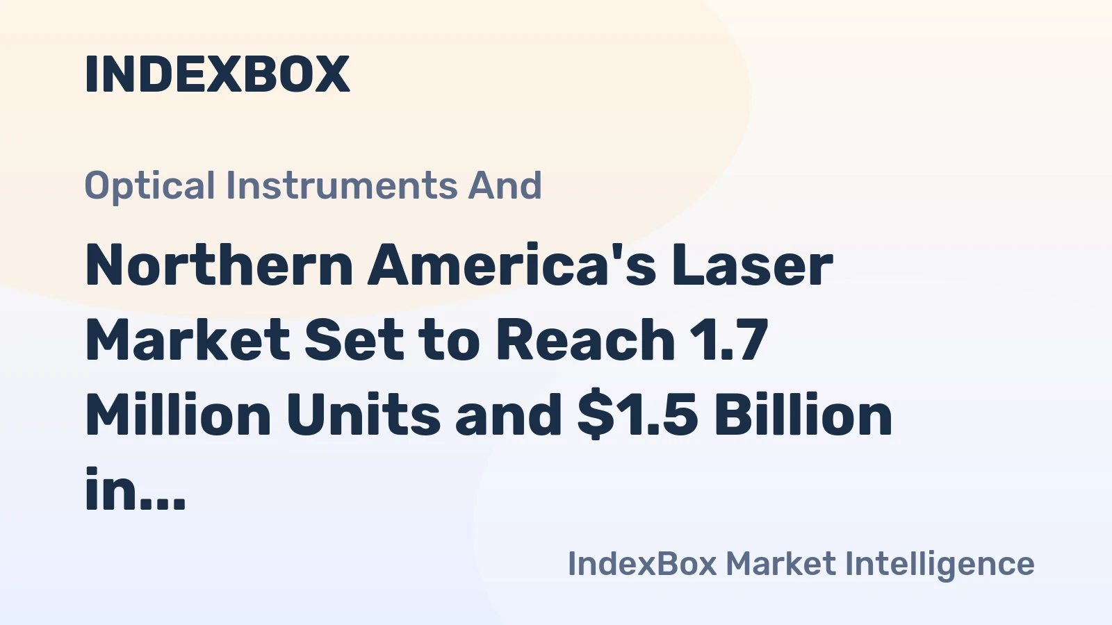 Northern America's Laser Market Set to Reach 1.7 Million Units and $1.5 Billion in Value