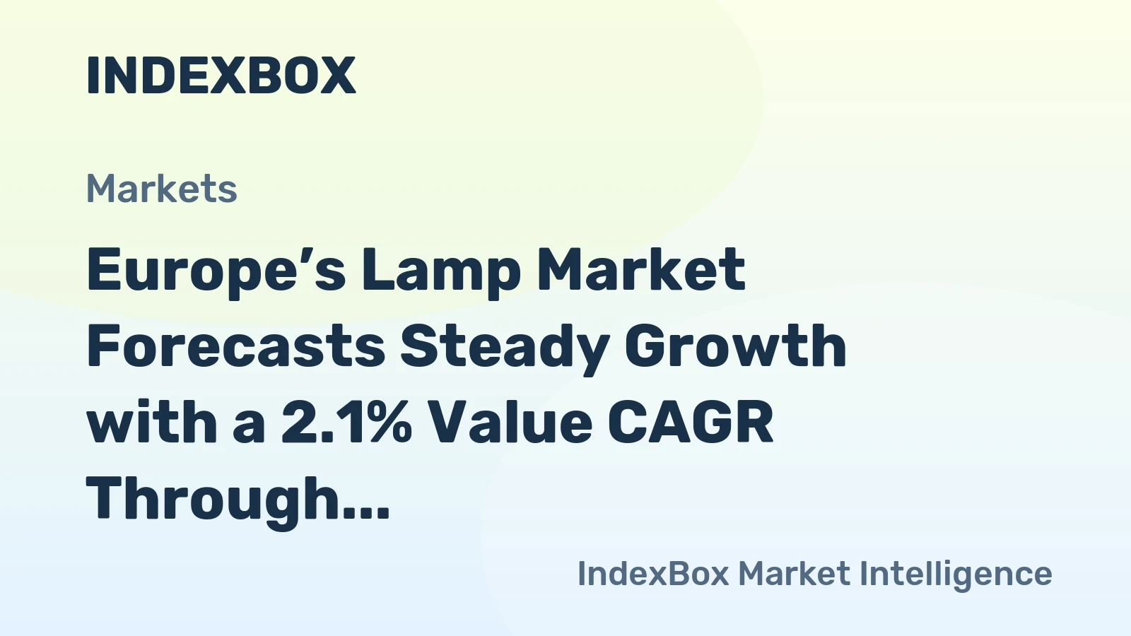 Europe’s Lamp Market Forecasts Steady Growth with a 2.1% Value CAGR Through 2035