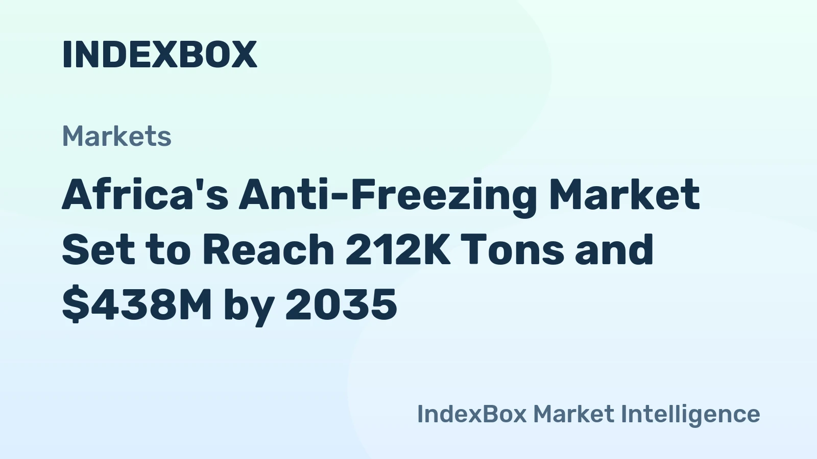 Africa's Anti-Freezing Market Set to Reach 212K Tons and $438M by 2035