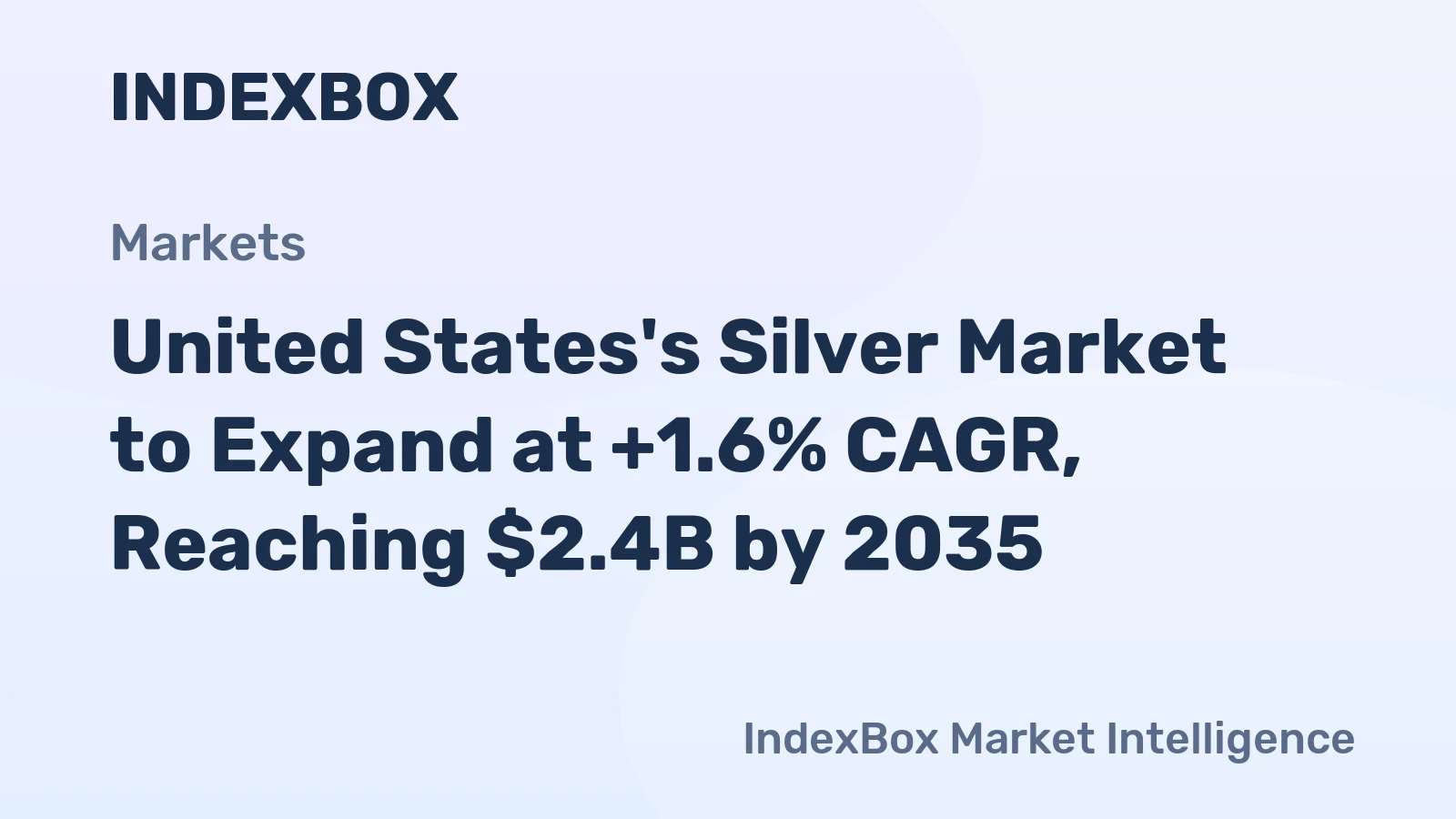 United States's Silver Market to Expand at +1.6% CAGR, Reaching $2.4B by 2035