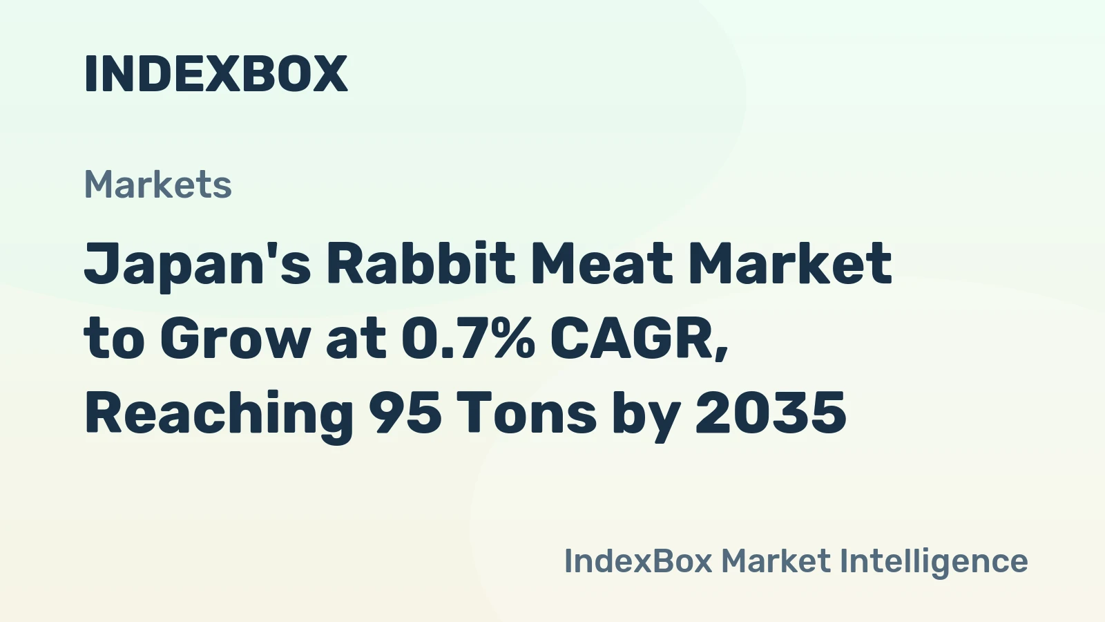 Japan's Rabbit Meat Market to Grow at 0.7% CAGR, Reaching 95 Tons by 2035