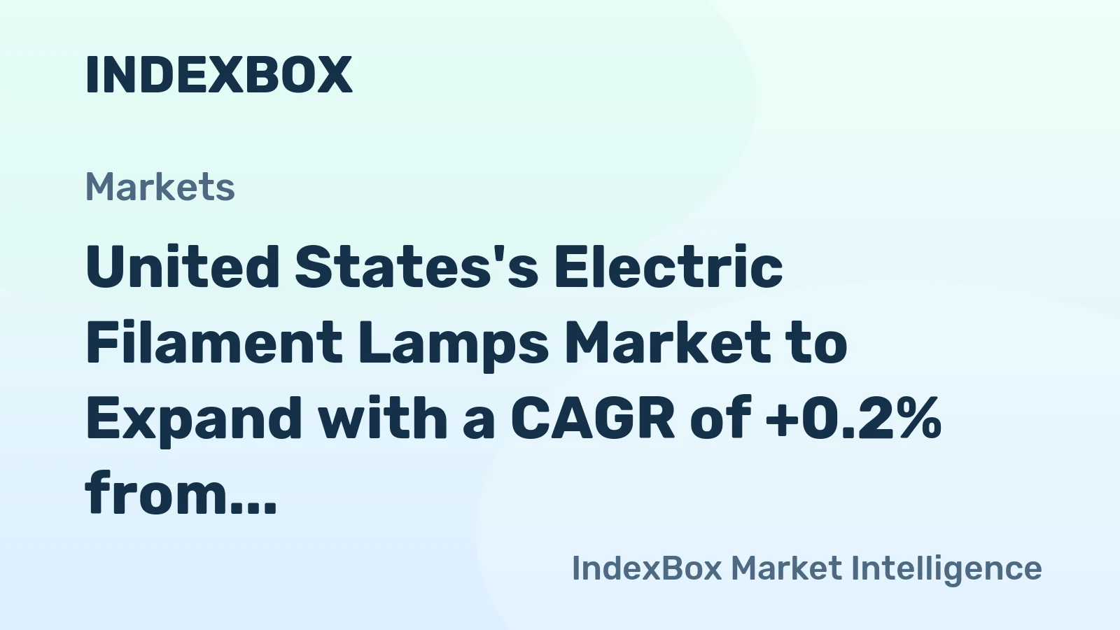 United States's Electric Filament Lamps Market to Expand with a CAGR of +0.2% from 2024 to 2035, Projecting 2.1B Units by 2035
