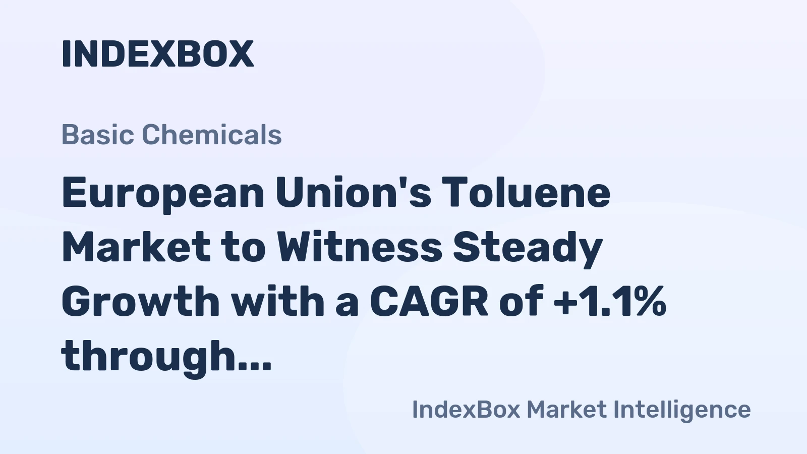 European Union's Toluene Market to Witness Steady Growth with a CAGR of +1.1% through 2035