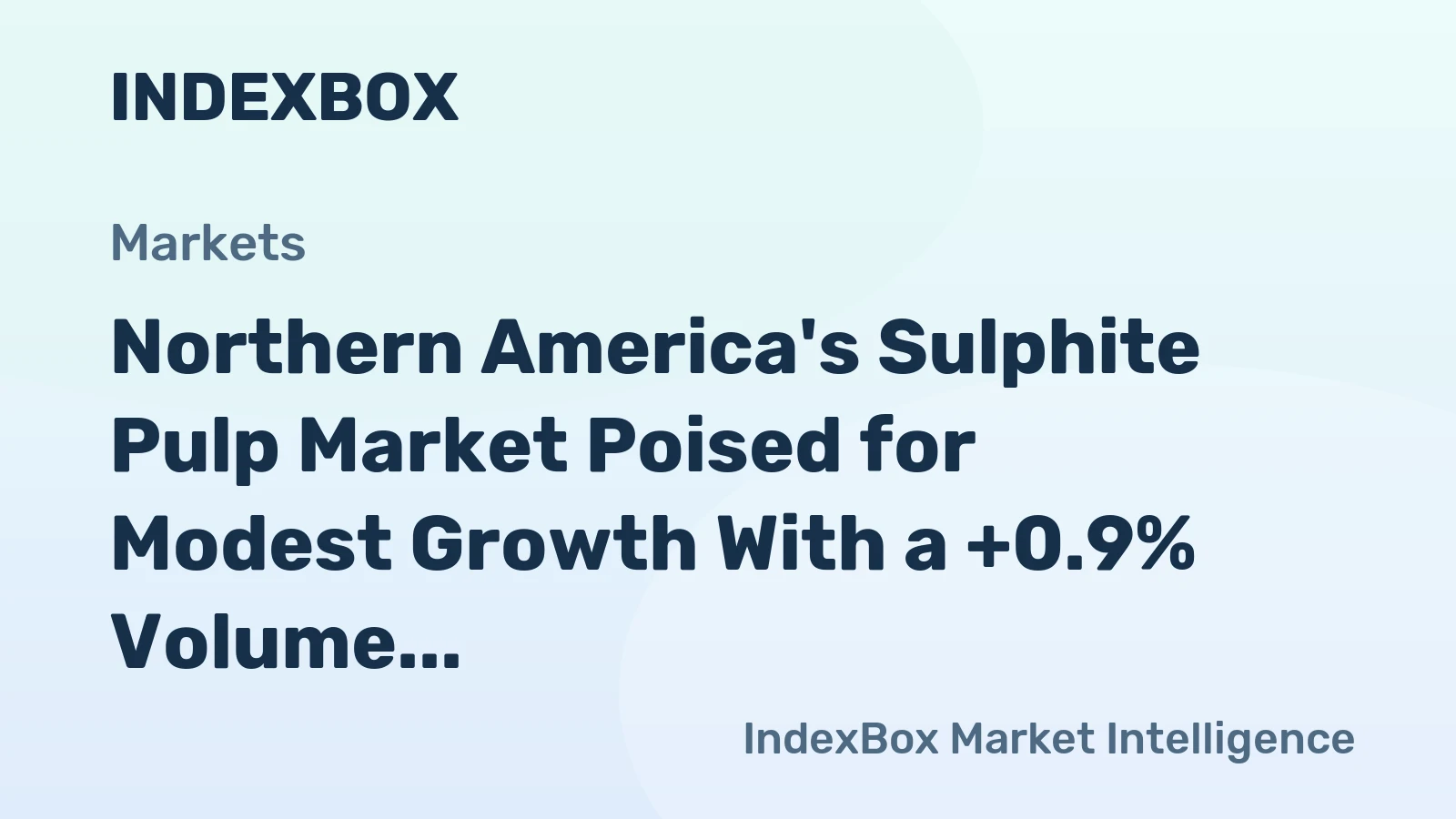 Northern America's Sulphite Pulp Market Poised for Modest Growth With a +0.9% Volume CAGR Through 2035