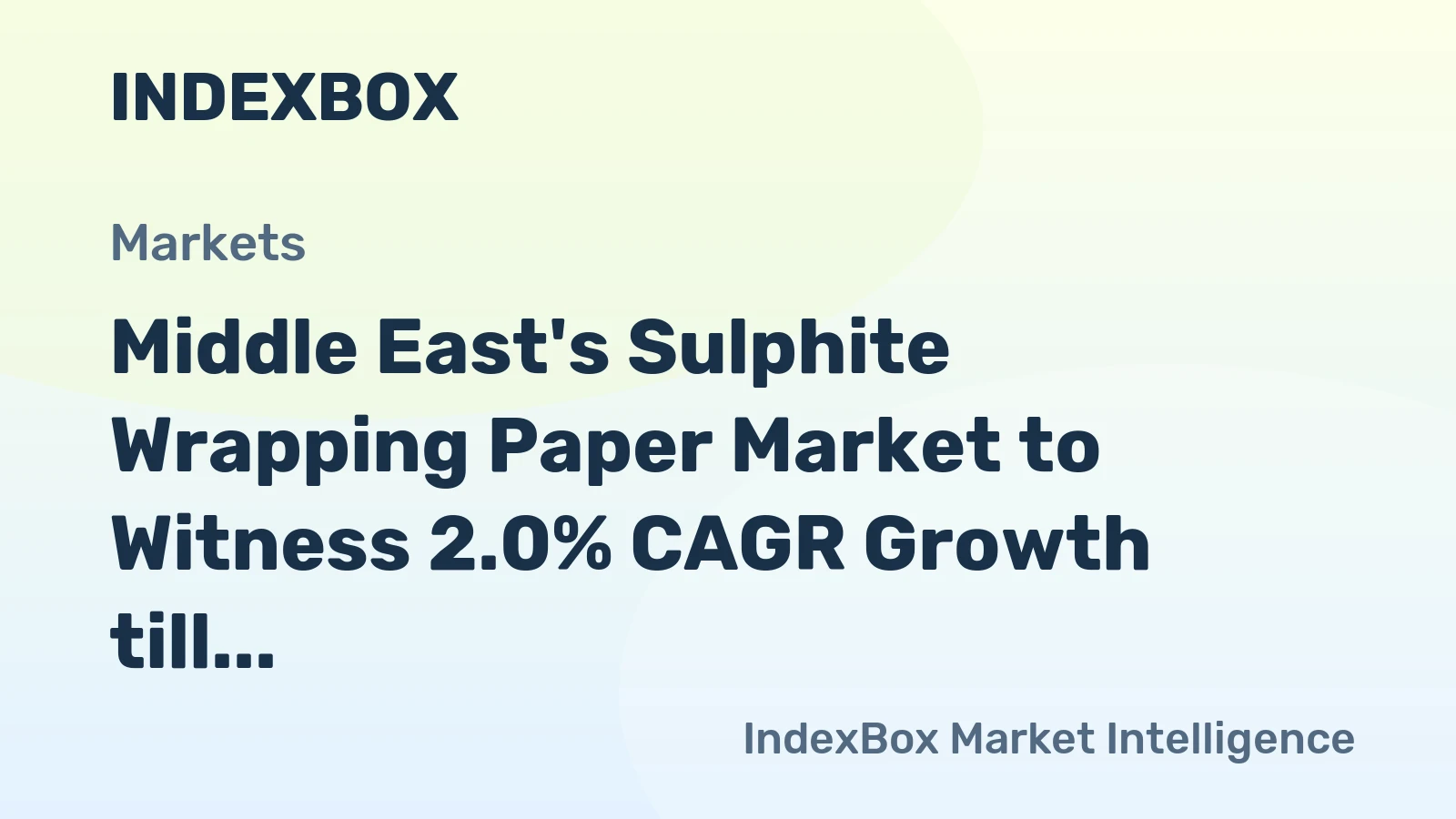 Middle East's Sulphite Wrapping Paper Market to Witness 2.0% CAGR Growth till 2035