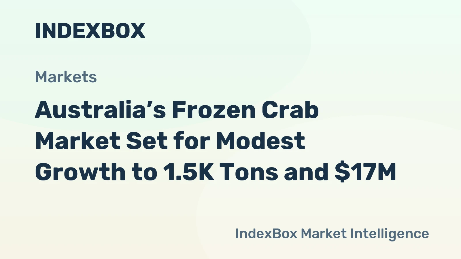 Australia’s Frozen Crab Market Set for Modest Growth to 1.5K Tons and $17M
