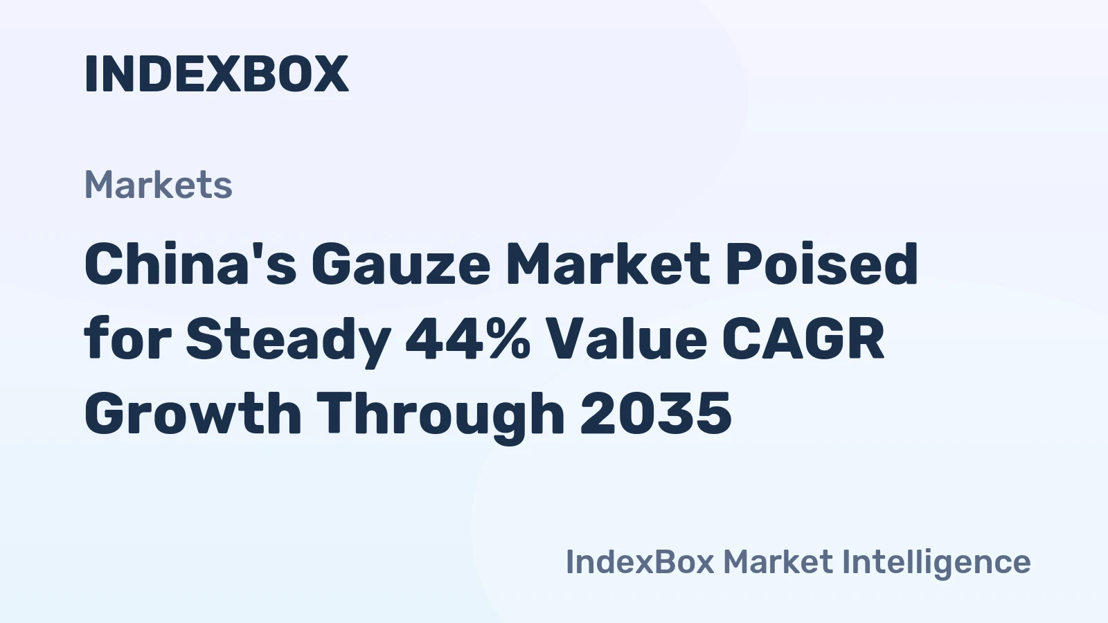 China's Gauze Market Poised for Steady 44% Value CAGR Growth Through 2035