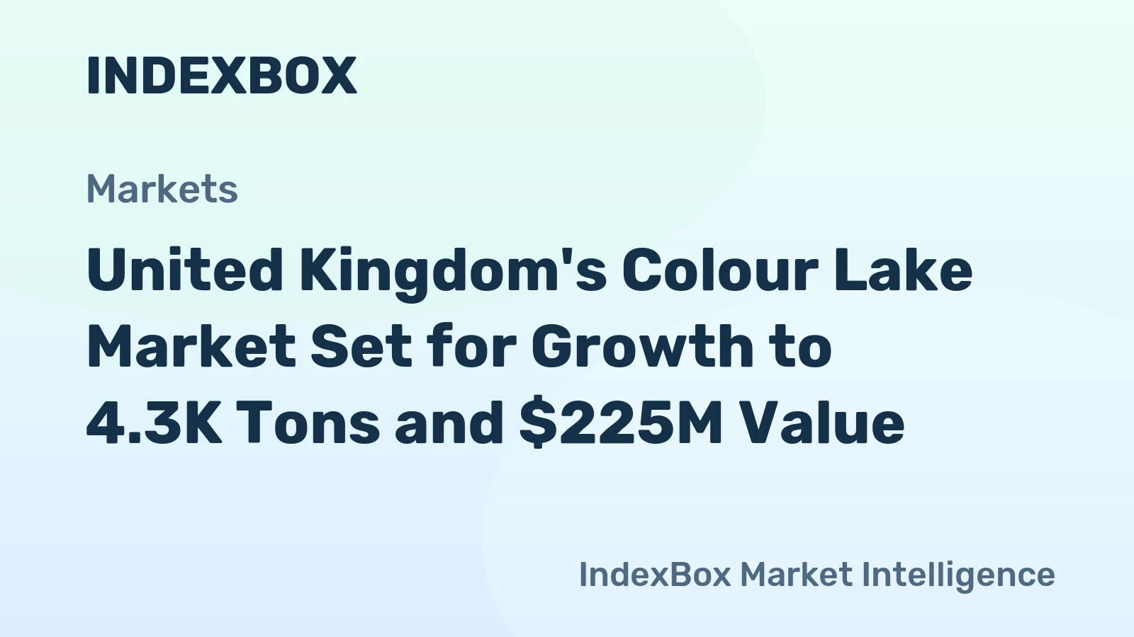 United Kingdom's Colour Lake Market Set for Growth to 4.3K Tons and $225M Value