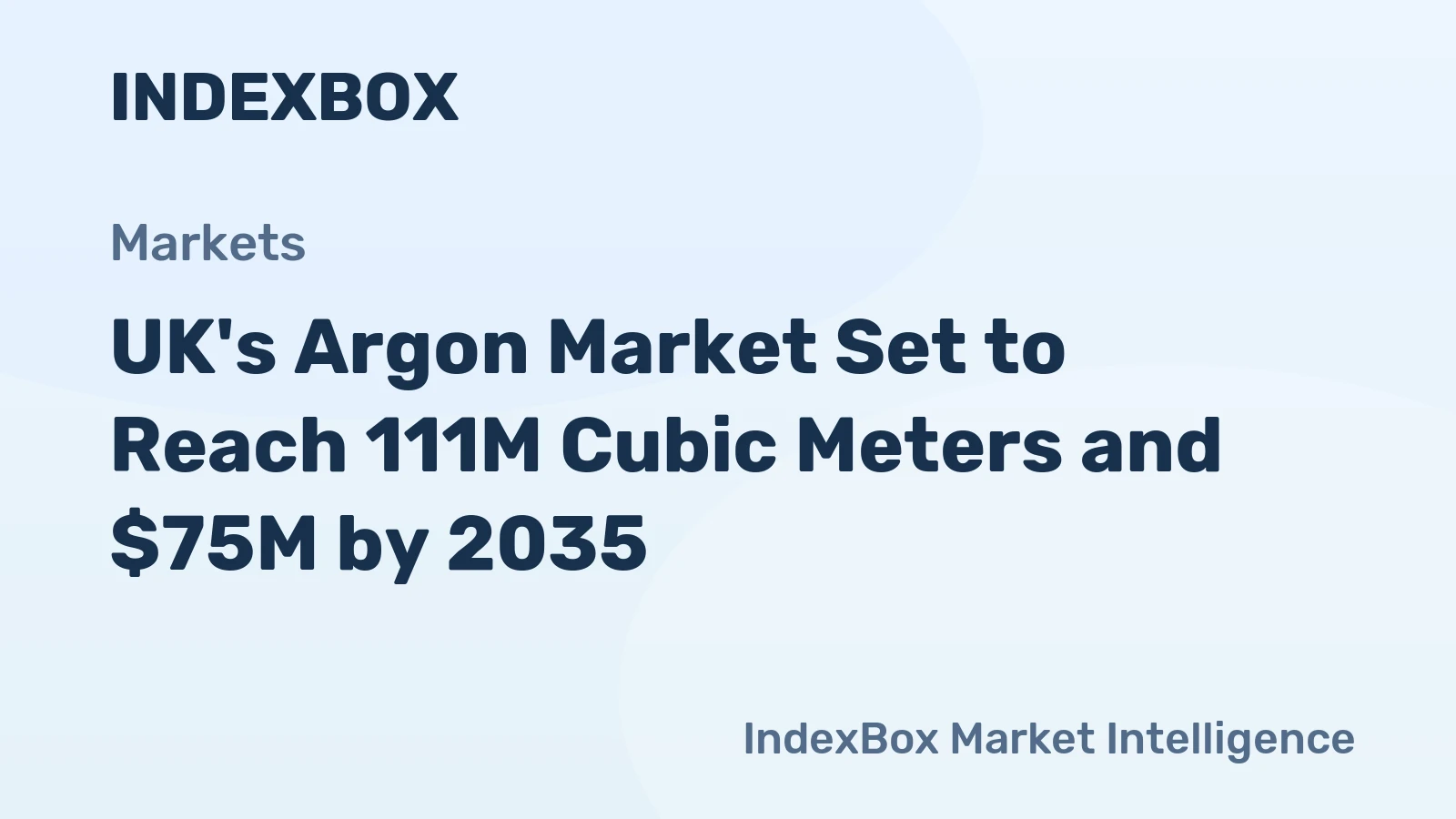 UK's Argon Market Set to Reach 111M Cubic Meters and $75M by 2035