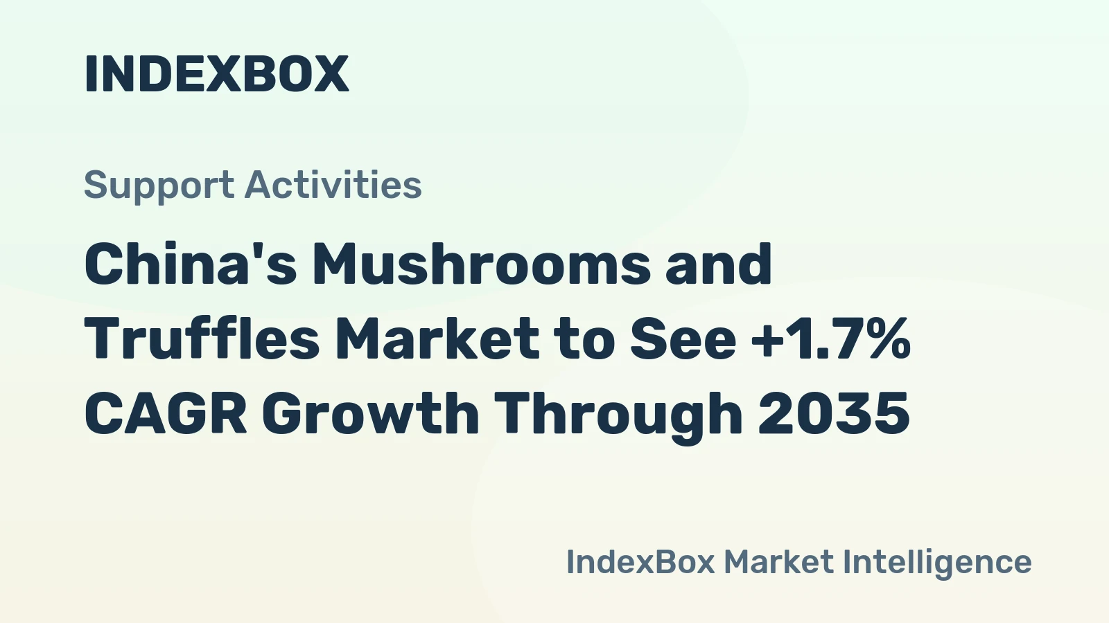 China's Mushrooms and Truffles Market to See +1.7% CAGR Growth Through 2035