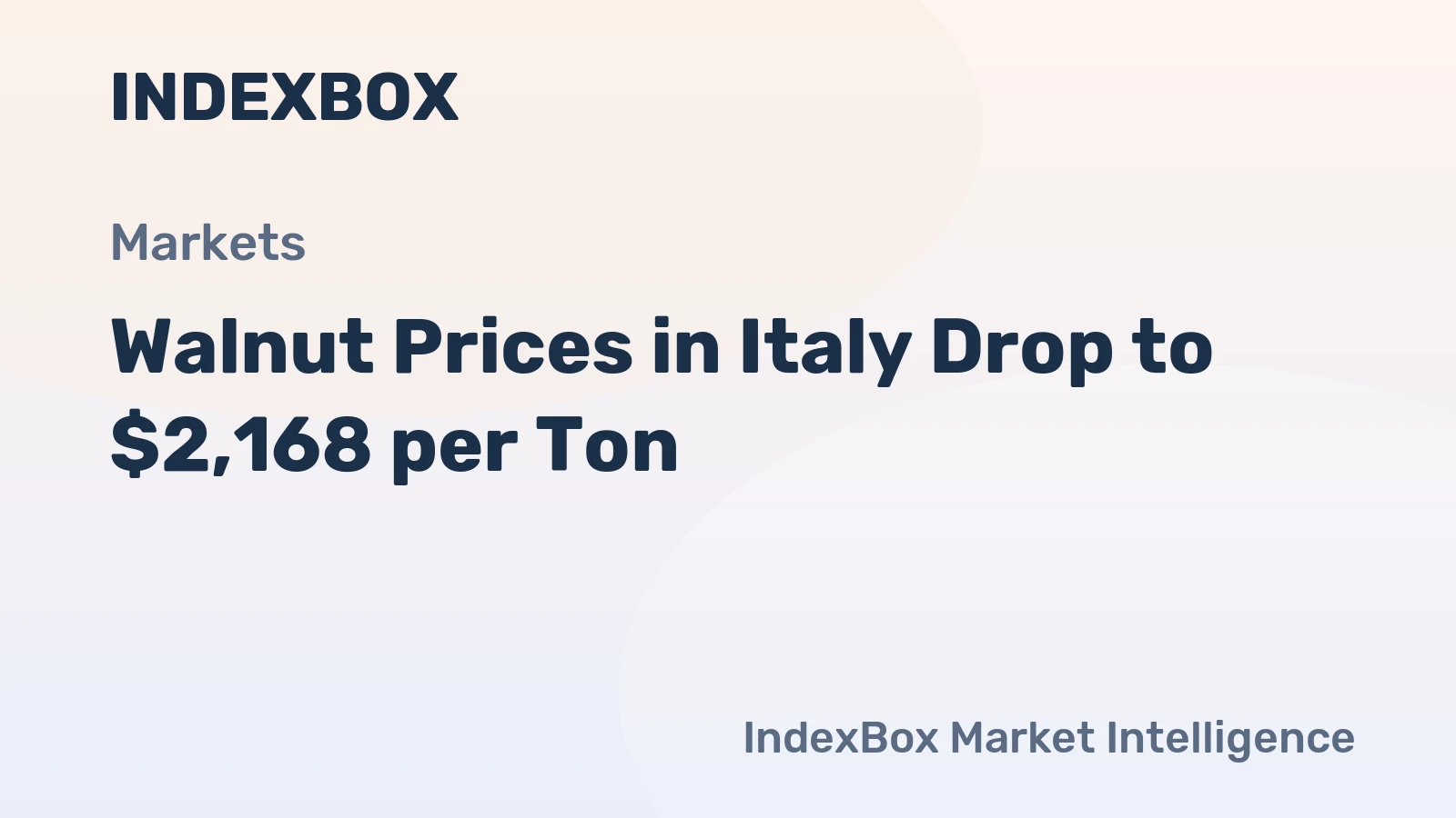 Walnut Prices in Italy Drop to $2,168 per Ton