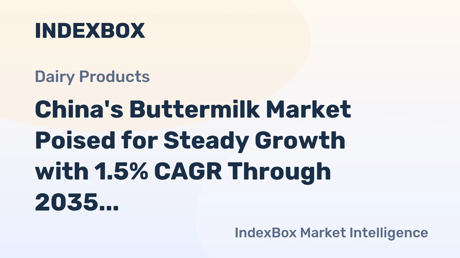 China's Buttermilk Market Poised for Steady Growth with 1.5% CAGR Through 2035